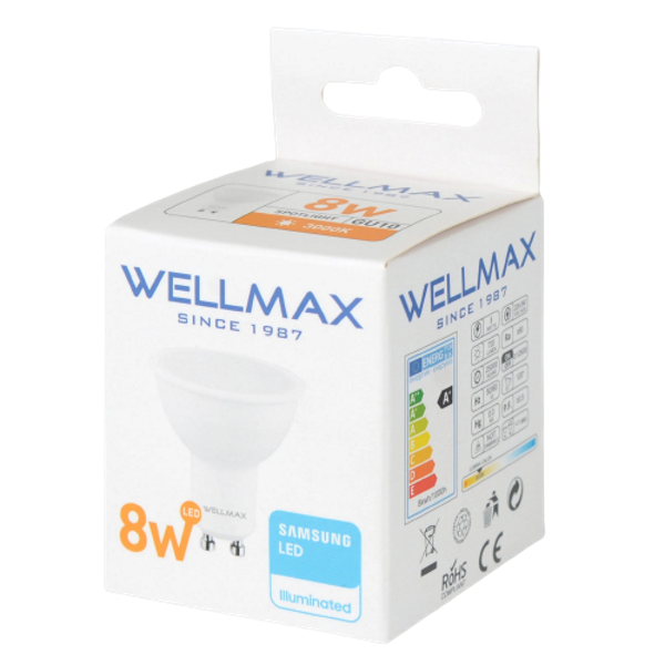 LED Žarulja Wellmax GU10 - 8W 720lm 3000K 220V - LEDISON.HR